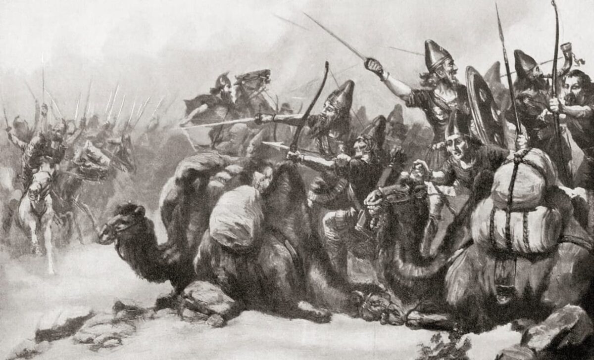 Thymbra, the battle in which Cyrus the Great conquered Lydia using camels