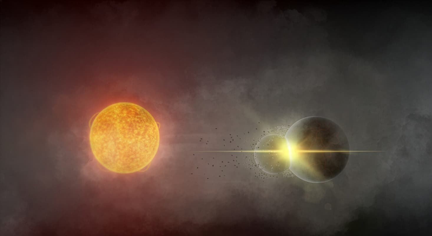 Astronomers witness a planetary collision for the first time, 11,000 ...