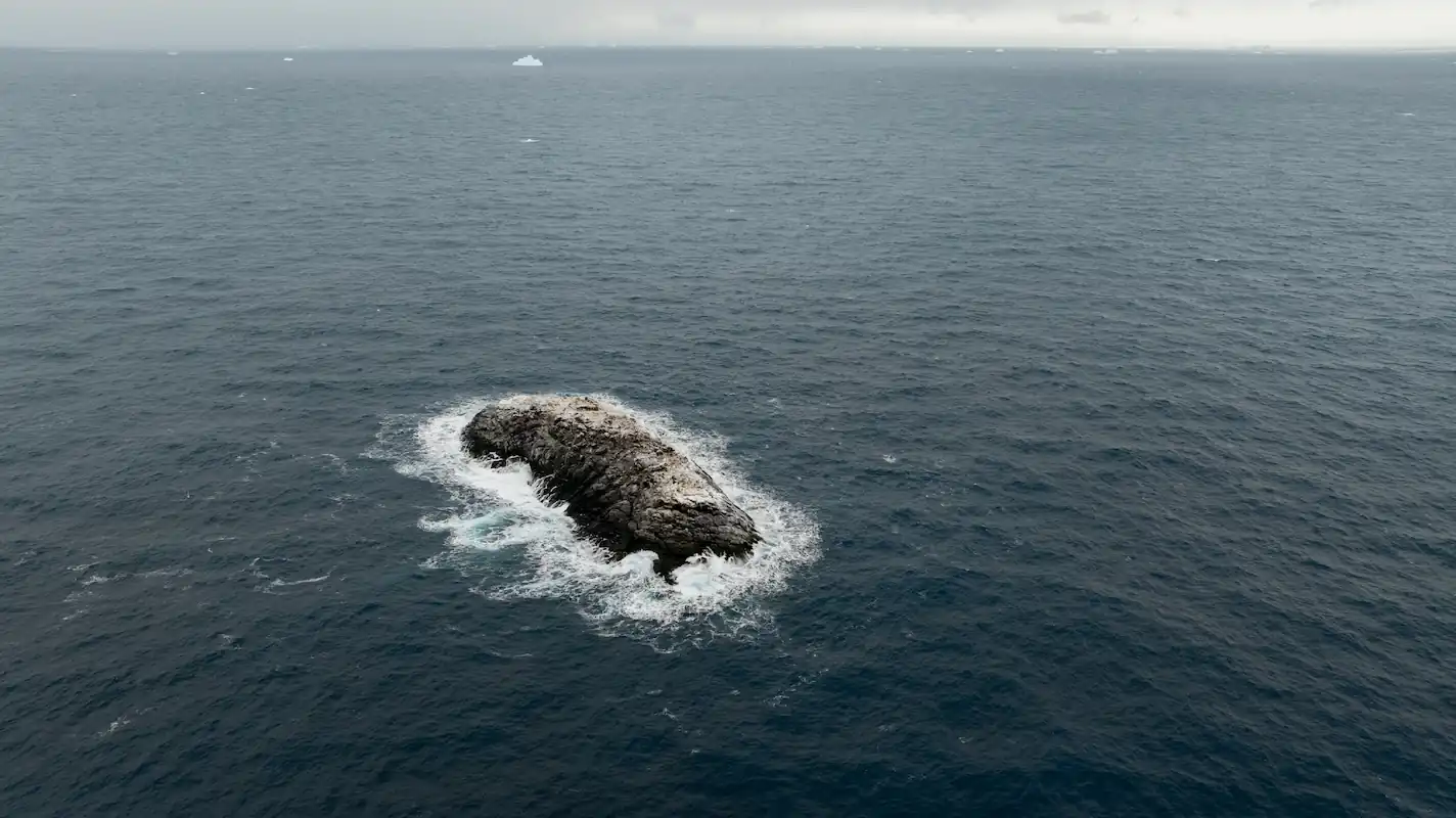 An expedition discovers an unknown and unmapped island in Antarctica ...