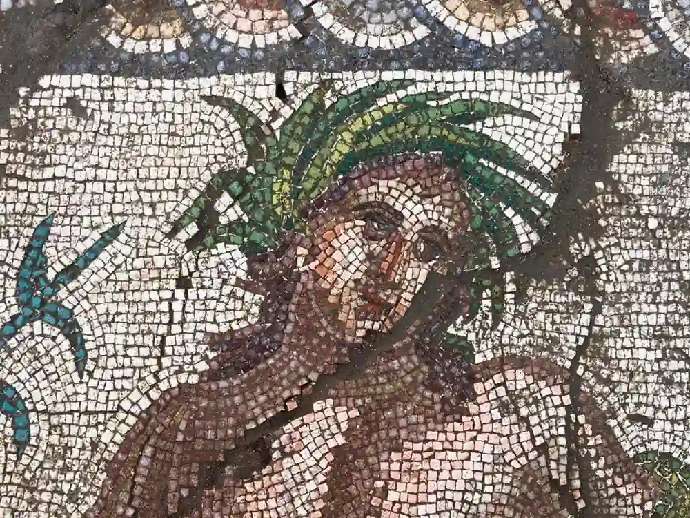 Exceptional Mosaic of the River God Eurymedon from the 3rd Century A.D ...