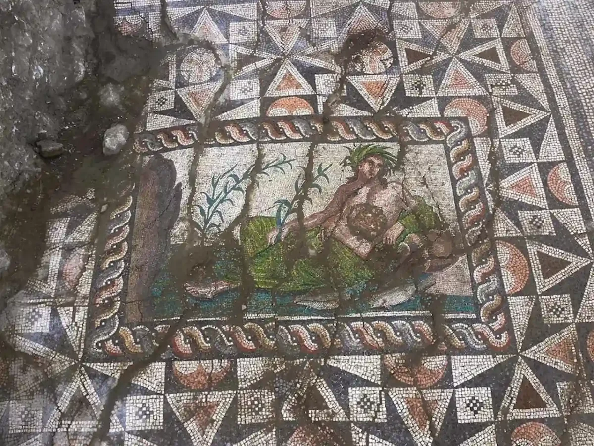 Exceptional Mosaic of the River God Eurymedon from the 3rd Century A.D ...